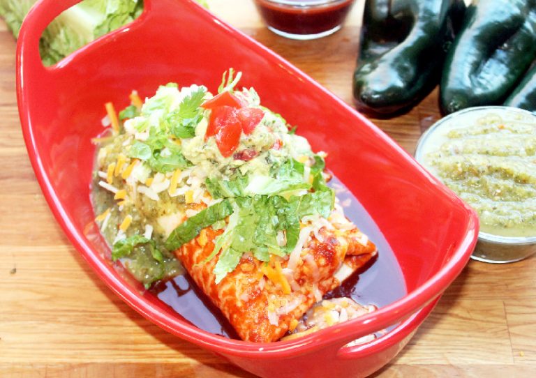 Mexican Christmas Chicken Burrito - Creole Contessa