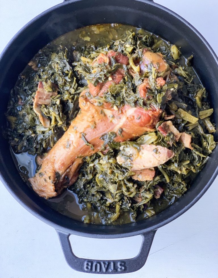 Creole Collard Greens with Smoked Turkey - Creole Contessa