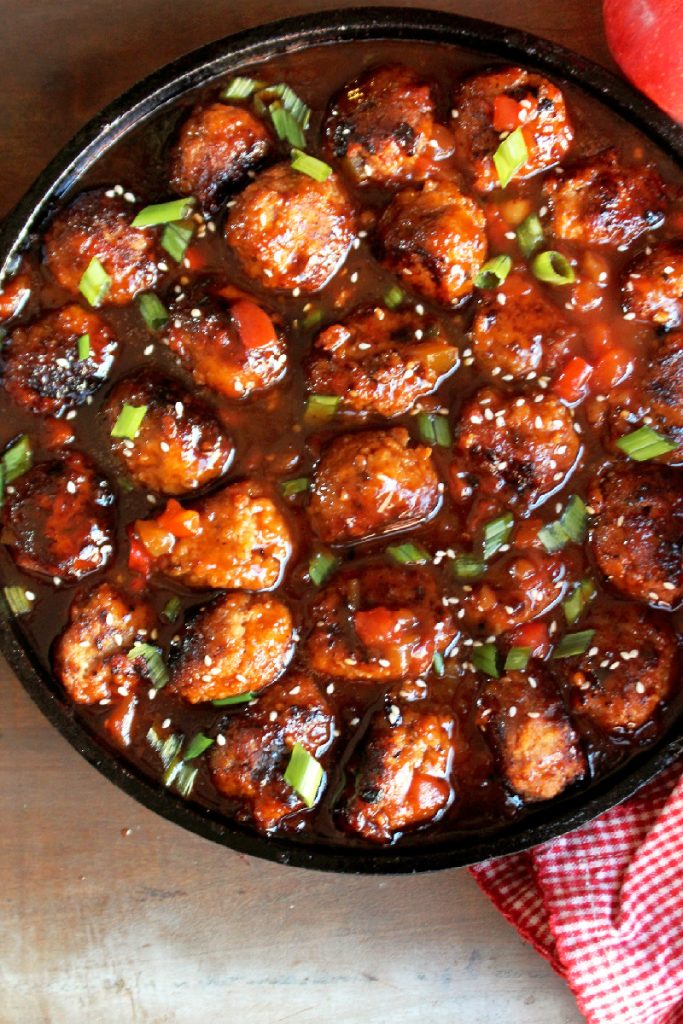 Asian Apple Salsa Meatballs - Creole Contessa