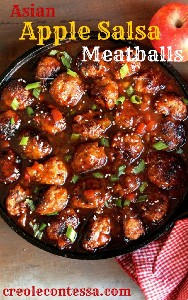 Asian Apple Salsa Meatballs - Creole Contessa