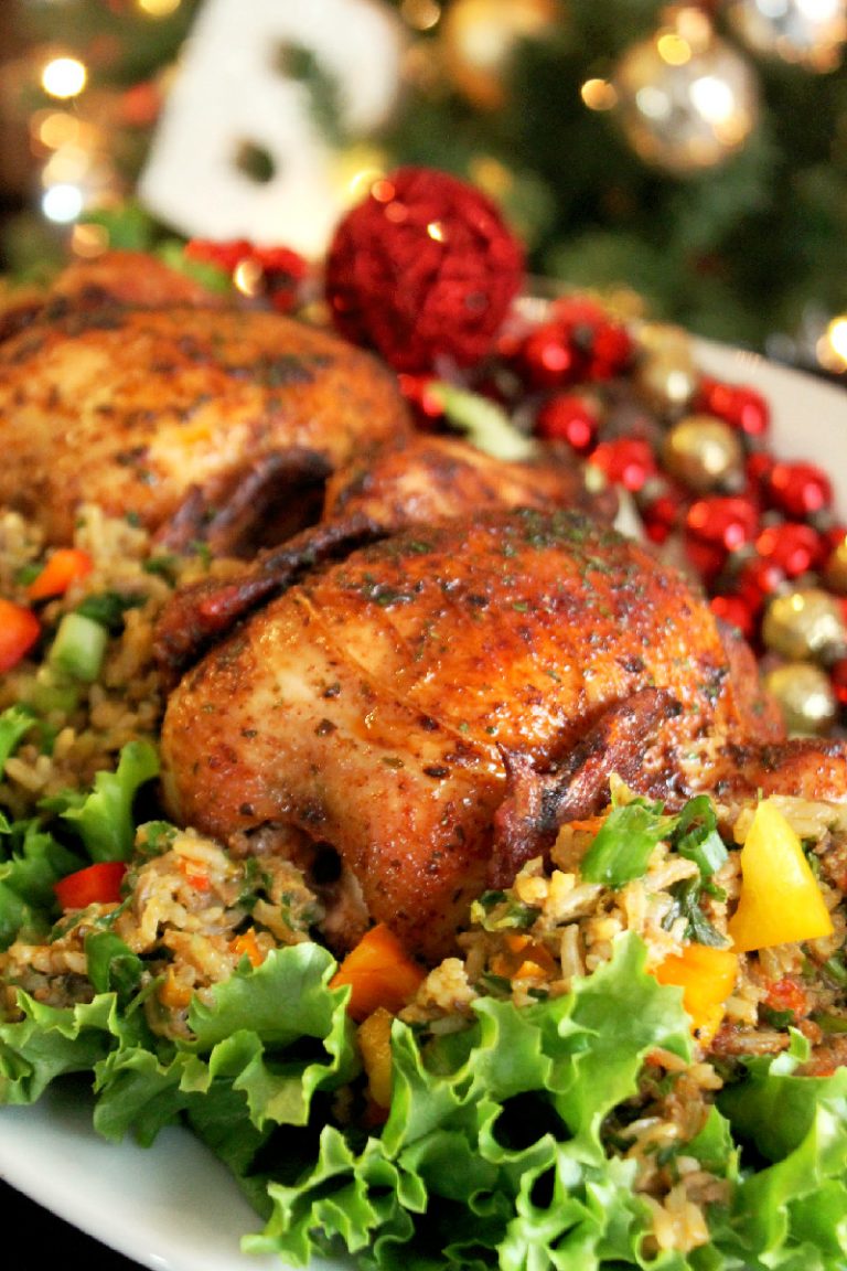 Creole Cornish Hens with Rice Dressing-Creole Contessa - Creole Contessa