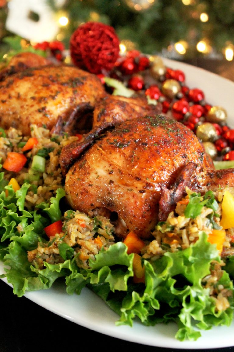 Creole Cornish Hens with Rice Dressing-Creole Contessa - Creole Contessa