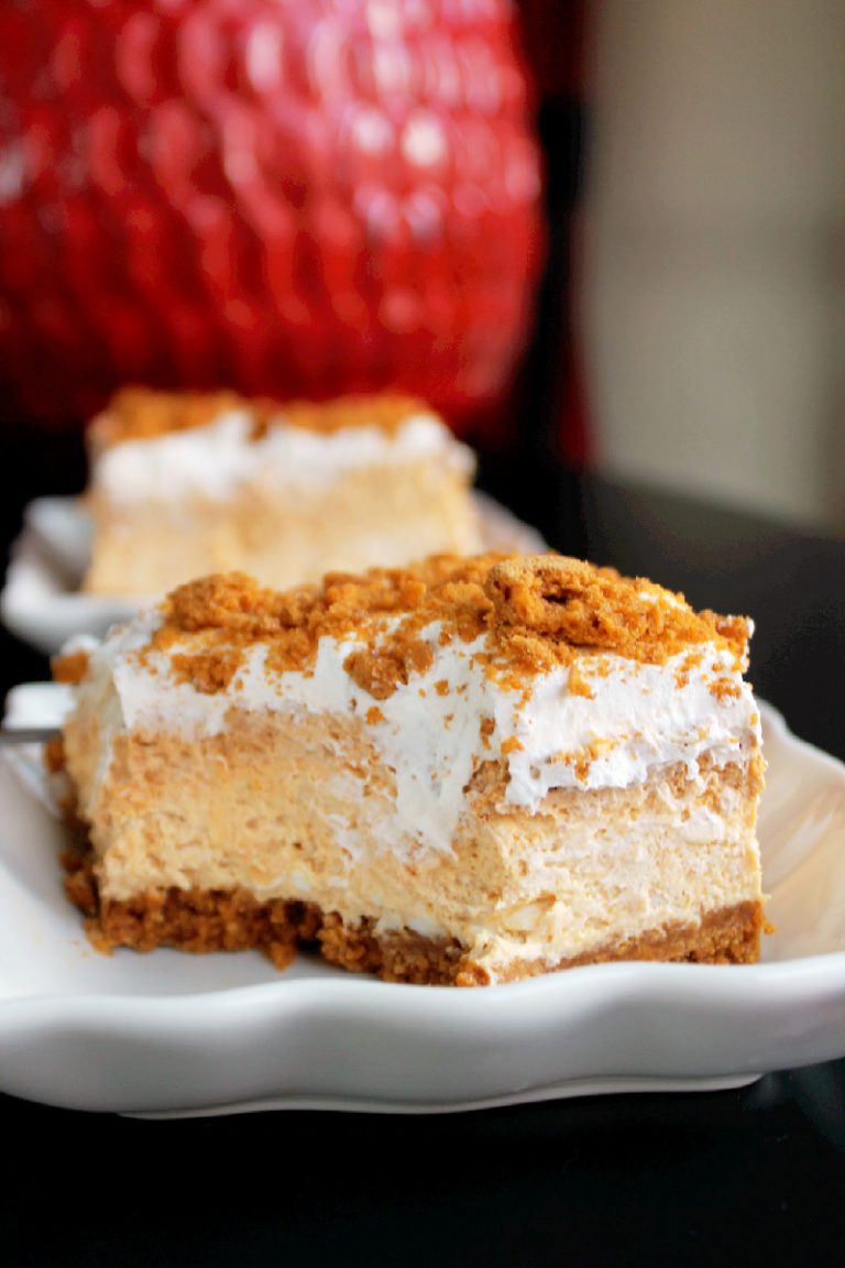 No Bake Pumpkin Cheesecake Lasagna - Creole Contessa