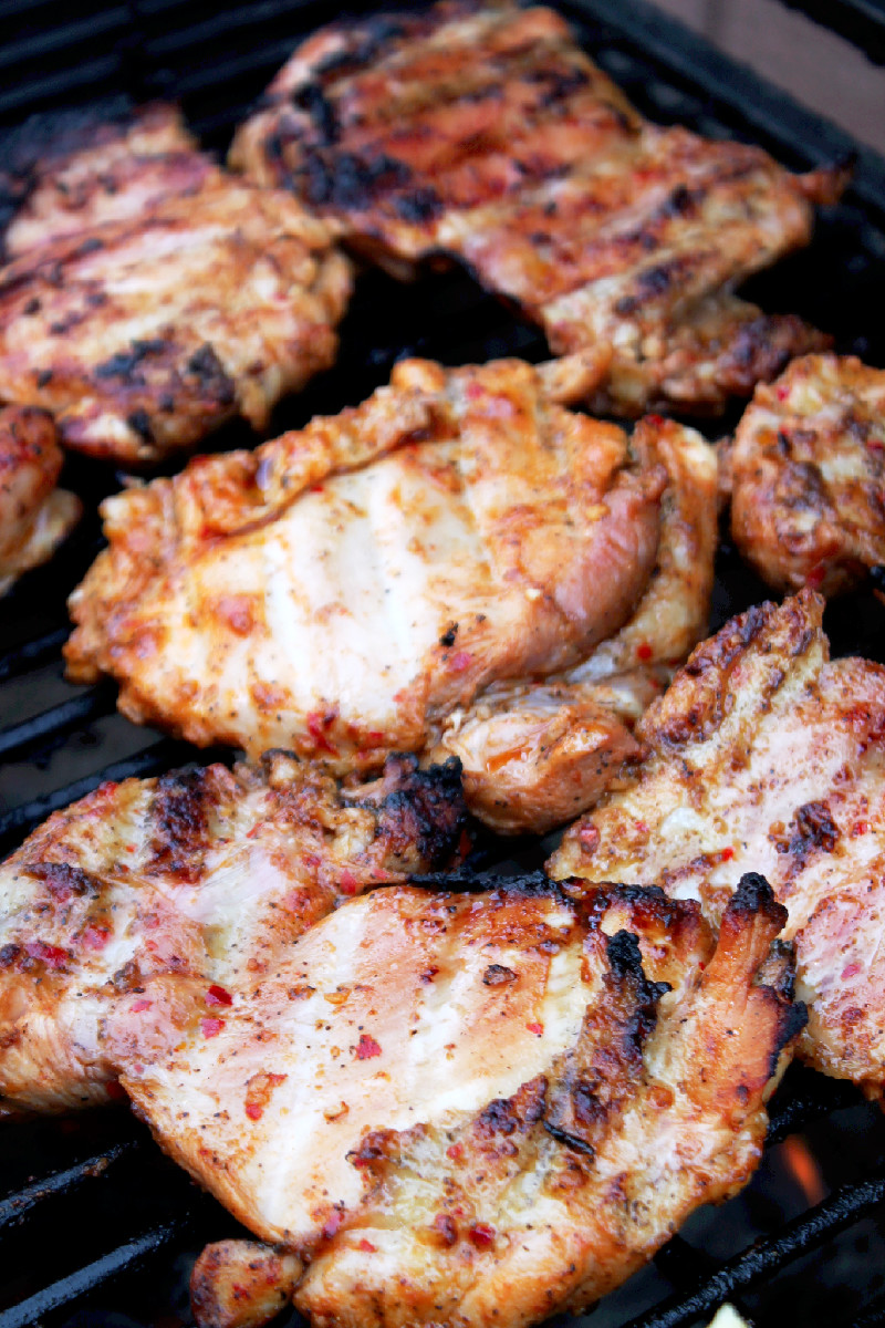 Grilled Chicken and Shrimp Hawaiian Bowls with Kikkoman - Creole Contessa