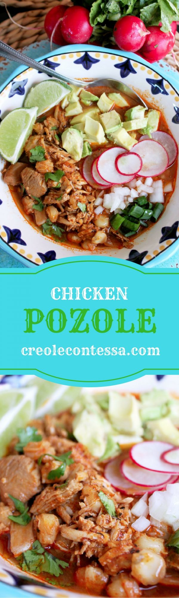 Slow Cooker Chicken Pozole - Creole Contessa